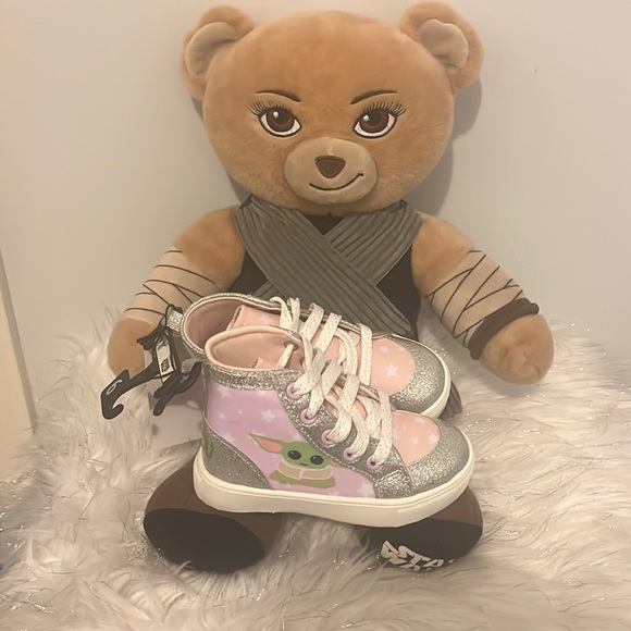Shoes | Grogu The Child Star Wars Sneaker In Pink Silver Glitter Size 9 ...